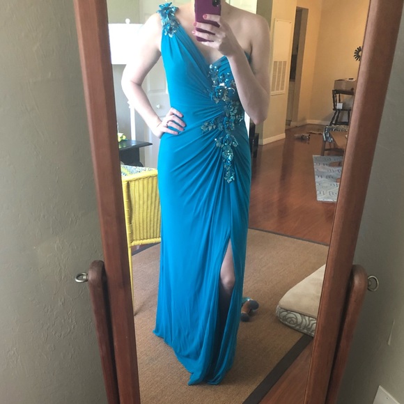 Cache | Dresses | Gorgeous Blue Cache Gown | Poshmark